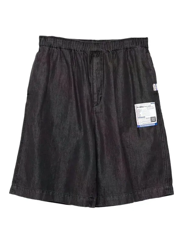 IN･STRU(MEN-TAL). In･stru Elasticated Waist Denim Shorts - Black