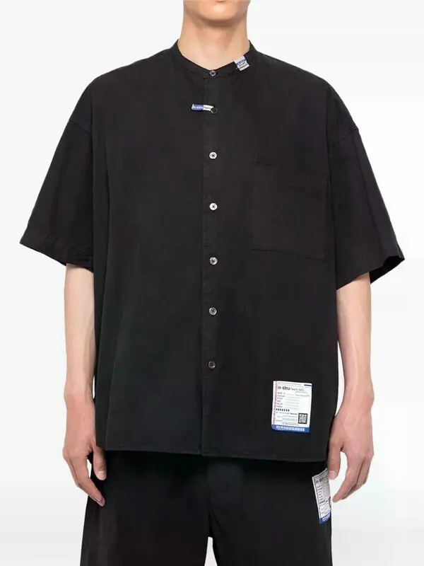 IN･STRU(MEN-TAL). Half-sleeve Band-collar Shirt