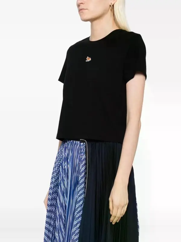 Maison Kitsuné Embroidered Fox Logo Cropped T-shirt