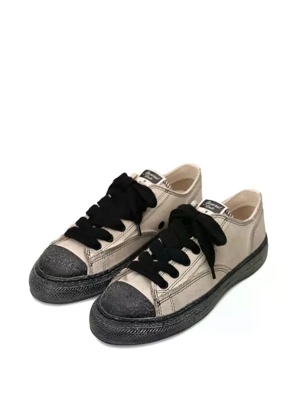 GENERAL SCALE. General Scale Roy Smudged Canvas Sneakers - Neutrals
