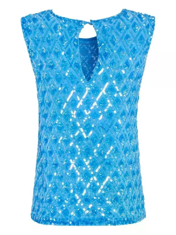 P.a.r.o.s.h Sleeveless Sequin Embellished Top