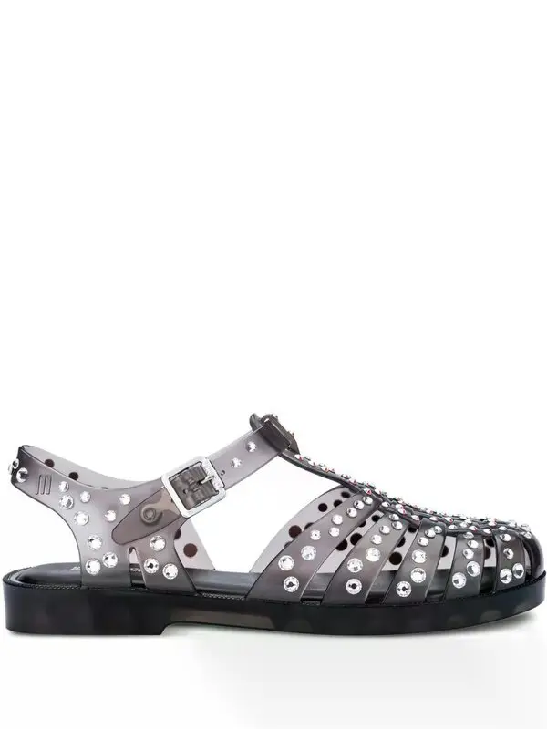 Melissa Crystal-embellished Jelly Sandals - Black