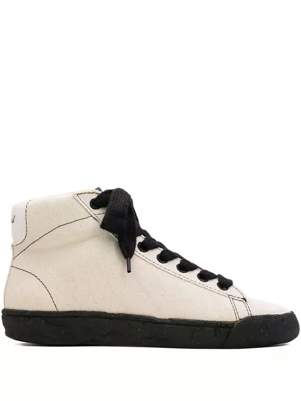 GENERAL SCALE. General Scale High-top Canvas Sneakers - Neutrals