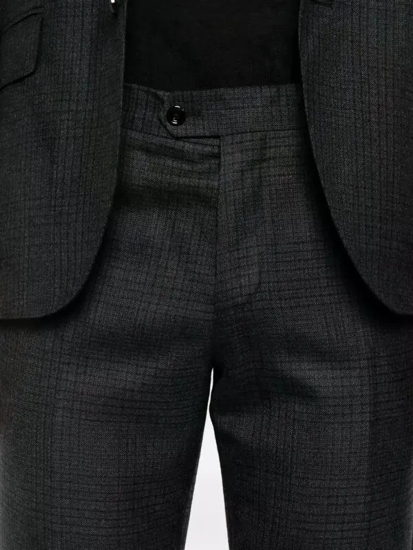 LARDINI Checked-pattern Wool Suit