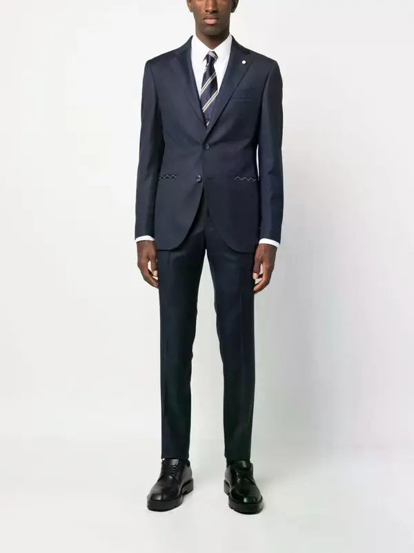 LUIGI BIANCHI MANTOVA Single-breasted Virgin Wool Suit
