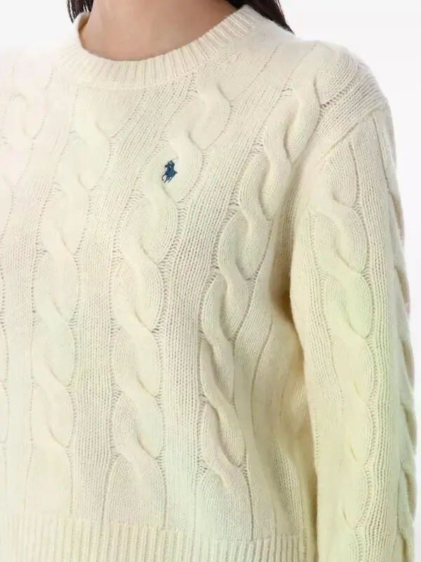 Polo Ralph Lauren Embroidered Logo Cable Knit Sweater