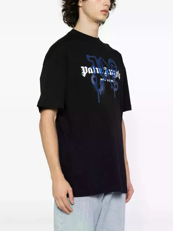 Palm Angels New York Monogram-print T-shirt - Black
