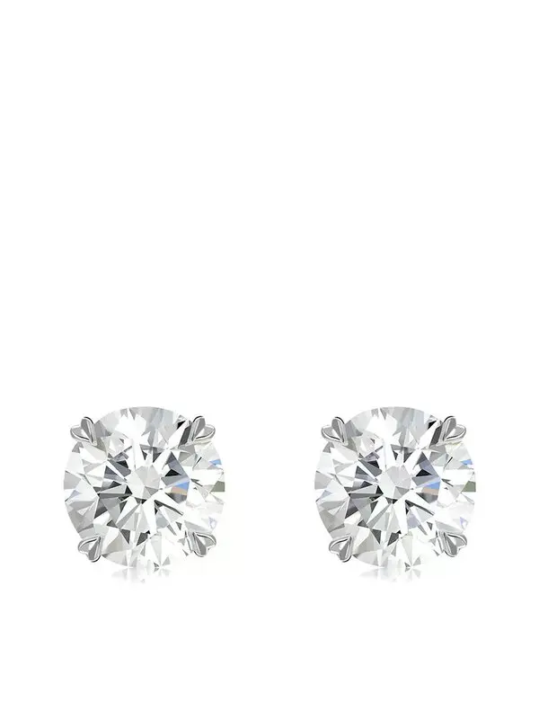 PRAGNELL 18kt White Gold Windsor Diamond Stud Earrings - Silver