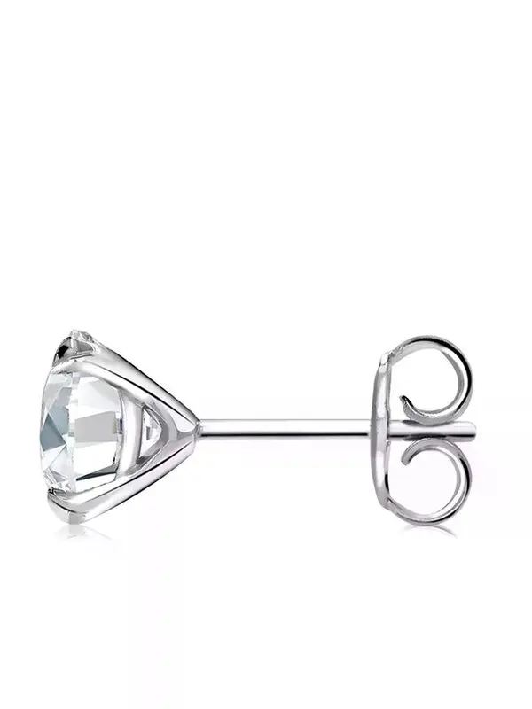PRAGNELL 18kt White Gold Diamond Stud Earrings - Silver