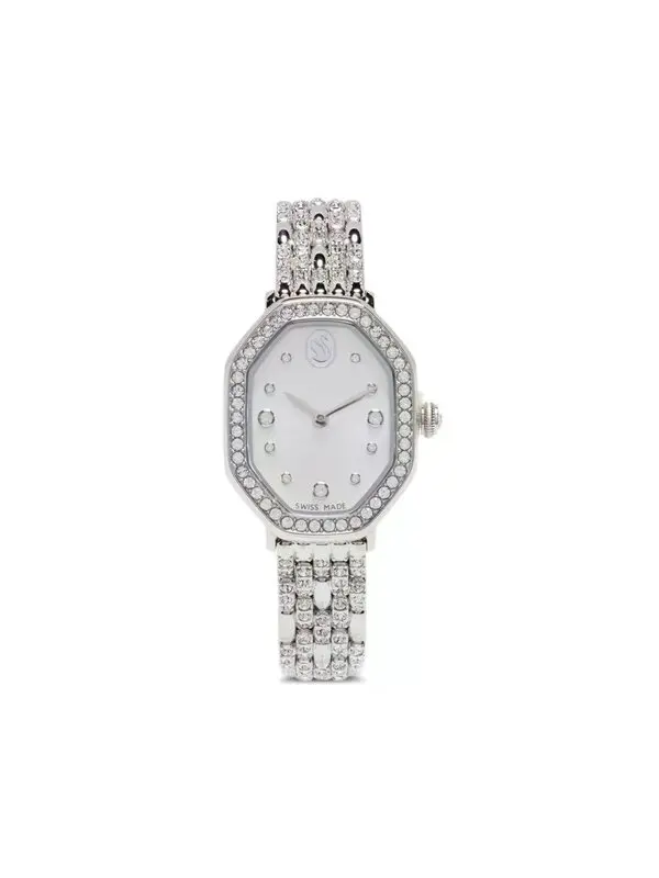 SWAROVSKI Dextera Octagon Case Watch With Crystal Embellishments - Silver