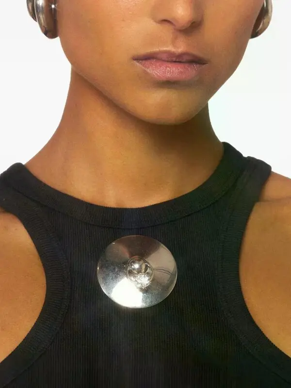 PANCONESI Lamina Diamant Brooch - Silver