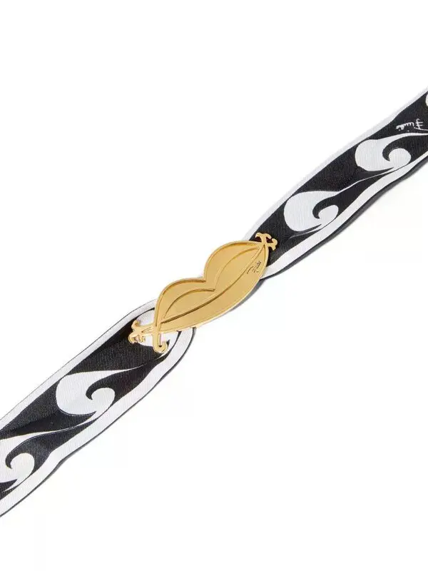 Emilio Pucci Scarf Lip-ring Choker