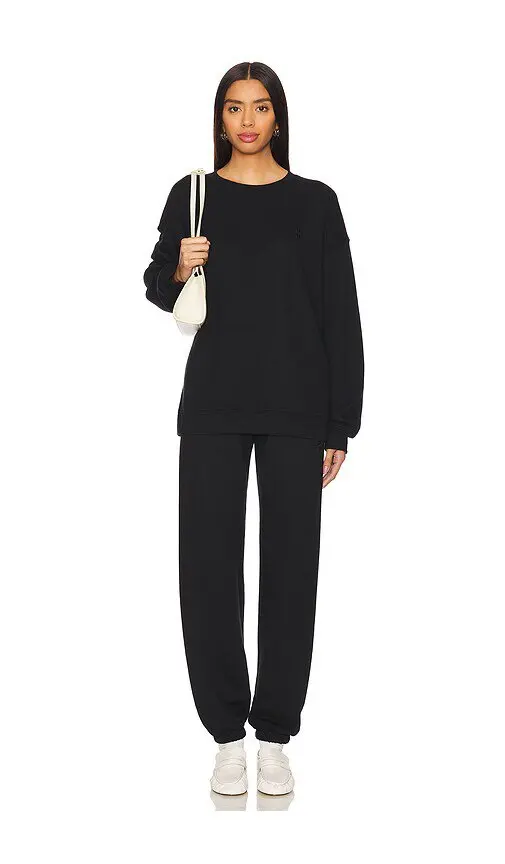 Eterne Oversized Crewneck Sweatshirt - Black