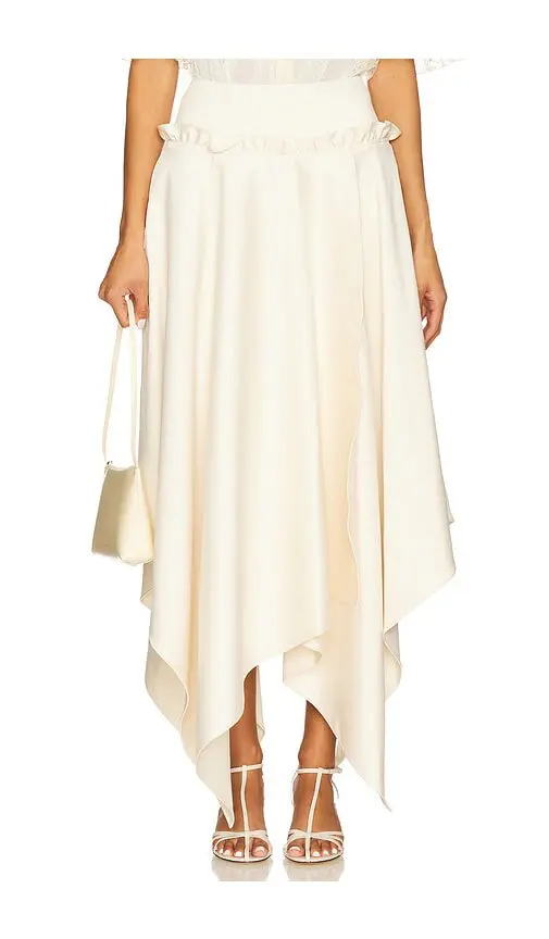 AKNVAS Vera Satin Skirt - Cream