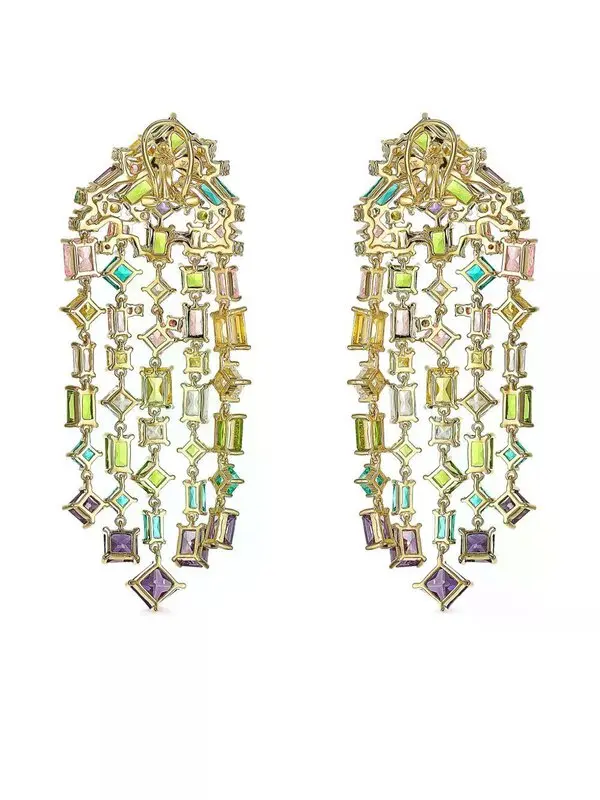 ANABELA CHAN 18kt Gold Cascade Multi-stone Earrings