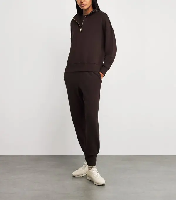 Varley Doublesoft Hawley Half-zip Sweatshirt - Brown