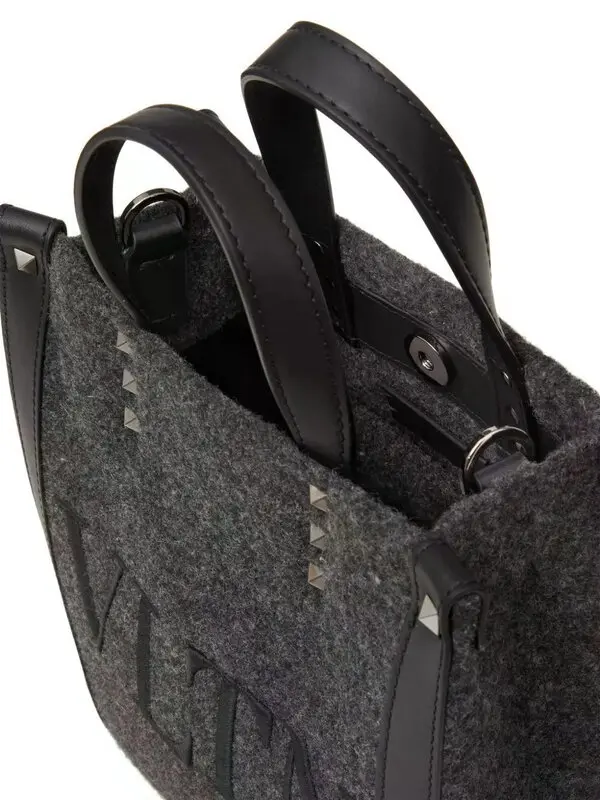 Valentino Garavani Rockstud Embellished Logo Tote Bag