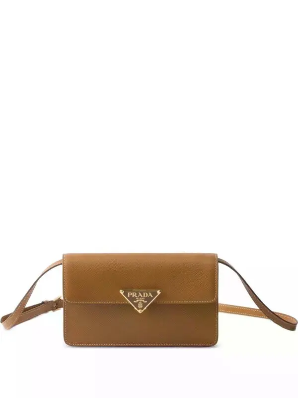 Prada Saffiano Leather Mini Bag - Brown