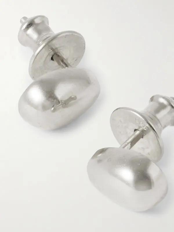 SOPHIE BUHAI Tiny Egg Stud Earrings - Silver