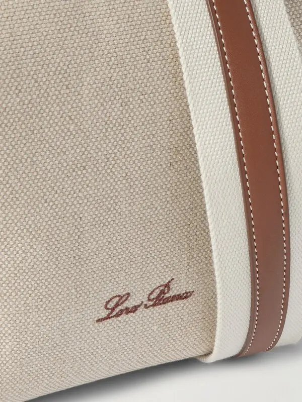 Loro Piana Bale Textured Canvas Tote - Neutrals