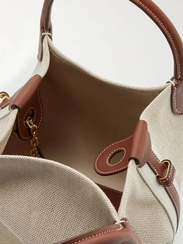 Loro Piana Bale Textured Canvas Tote - Neutrals
