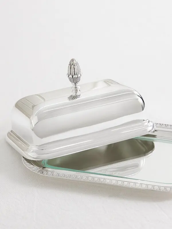 Christofle Malmaison -plated Butter Dish