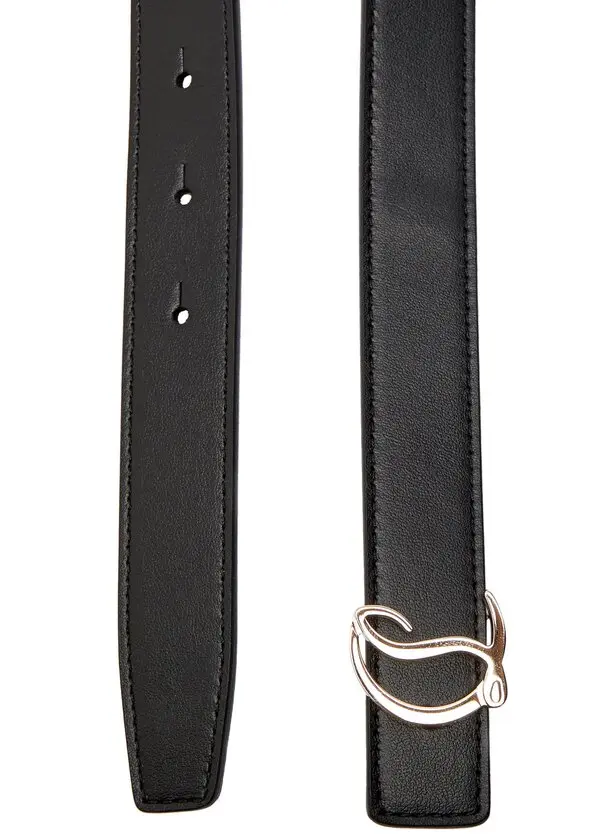CHRISTIAN LOUBOUTIN Logo Leather Belt