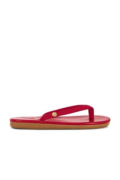 ANCIENT GREEK SANDALS Saionara Rope Thong Sandals - Red