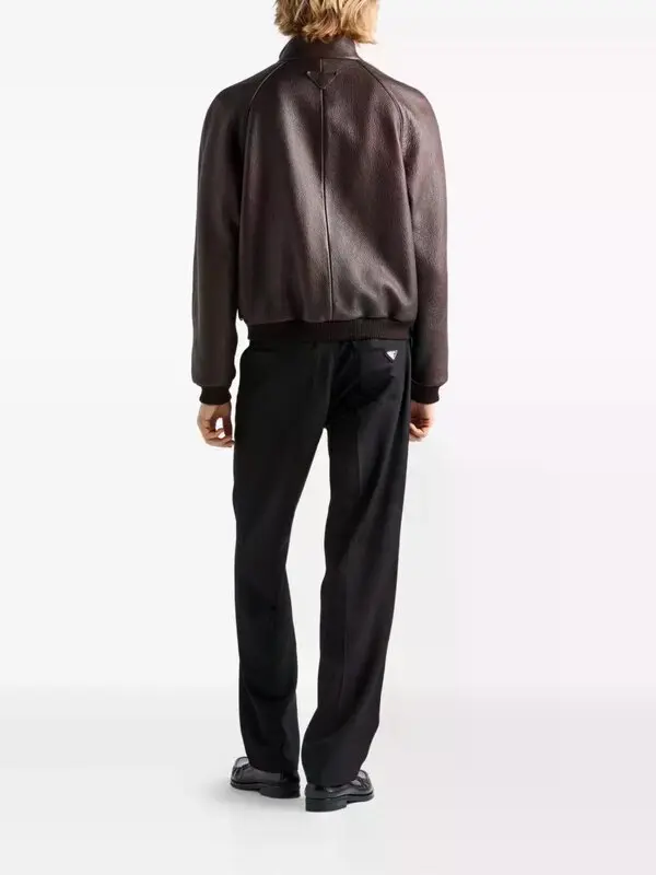 Prada Leather Bomber Jacket