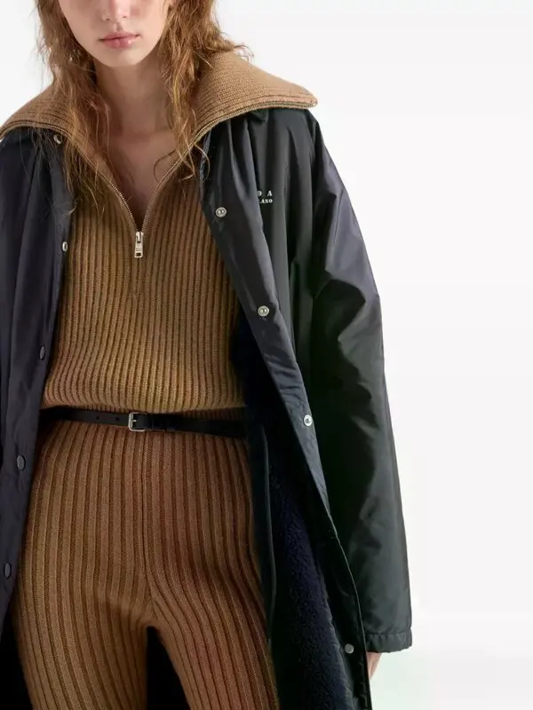 Prada Raglan-sleeve Patch-pocket Coat