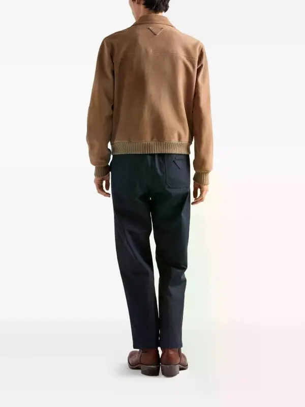 Prada Suede Patch-pocket Jacket - Neutrals