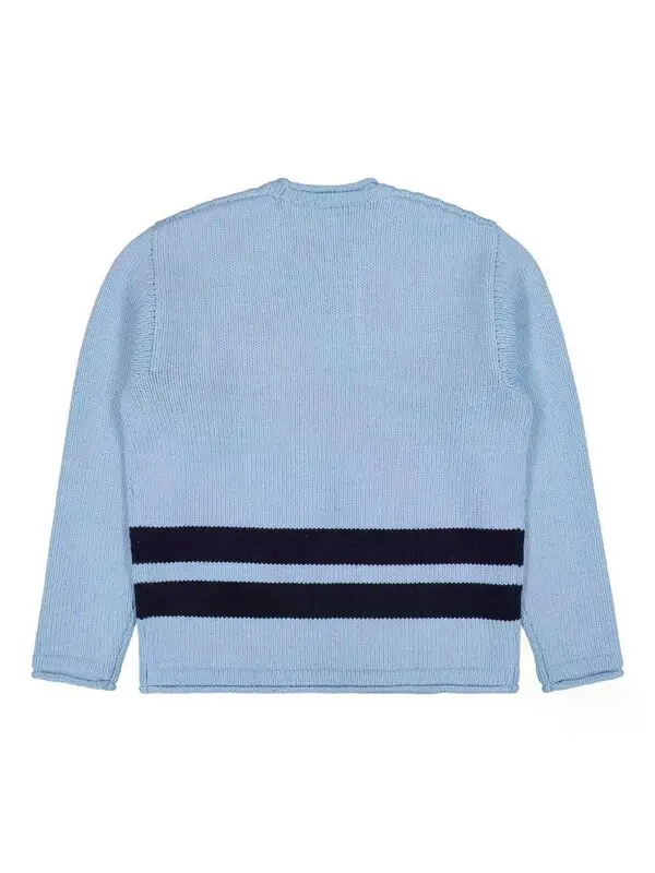 Stone Island Striped Detail Crew Neck Sweater