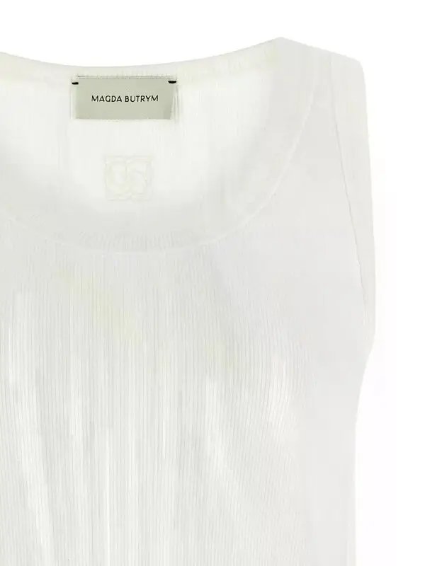 Magda Butrym Ribbed Crochet Trim Tank Top