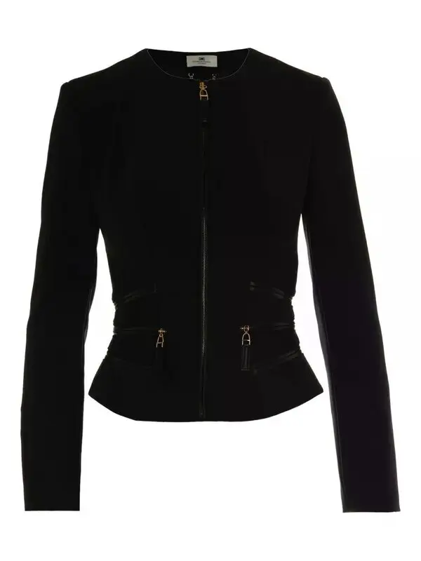Elisabetta Franchi Zip Fastening Fitted Waist Jacket
