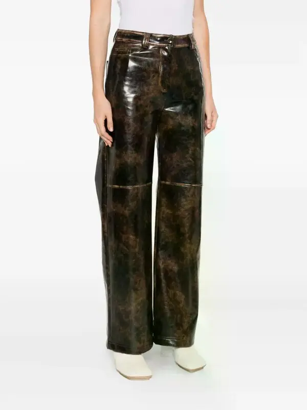Patrizia Pepe Coated Fabric Printed Trousers
