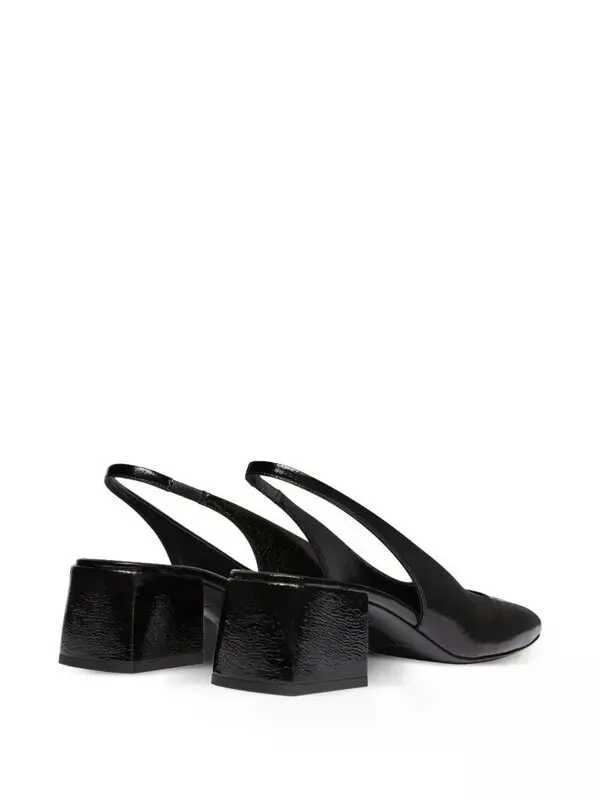 COURREGES 55mm Block-heel Slingback Pumps - Black