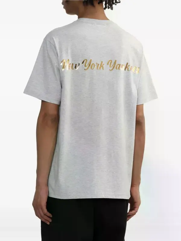 New Era Embroidered-logo T-shirt - Grey