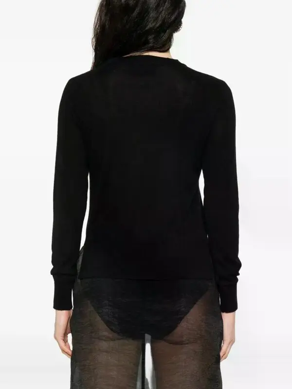 Simone Rocha Pearl Embellished Crew Neck Sweater - Black