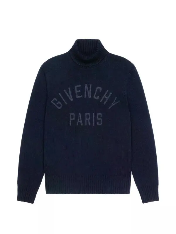 Givenchy Embroidered Logo Turtleneck Sweater