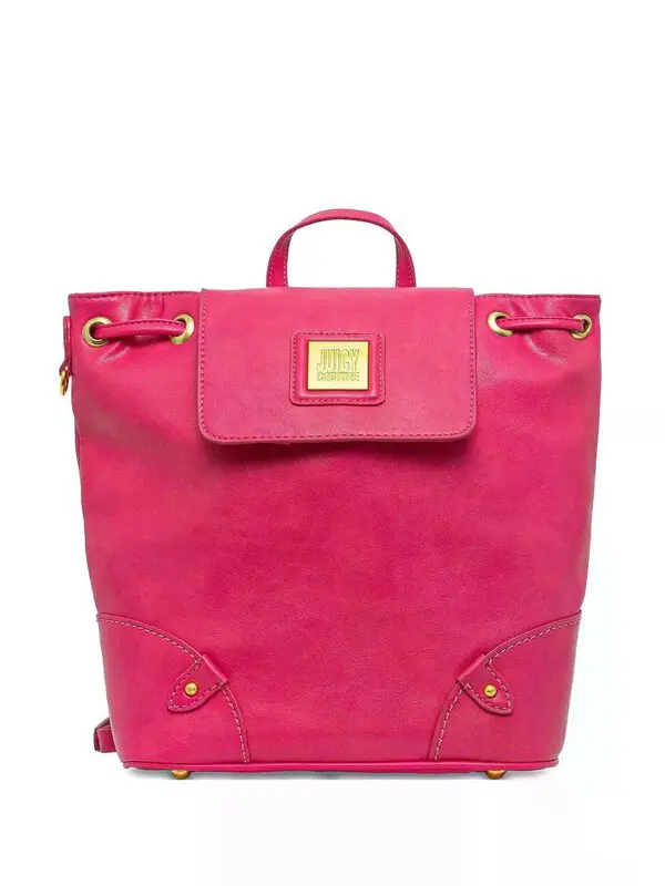 Juicy Couture Drawstring Flap Backpack - Pink