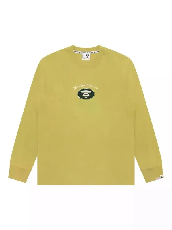 AAPE BY *A BATHING APE Ape Head Long-sleeved T-shirt - Yellow