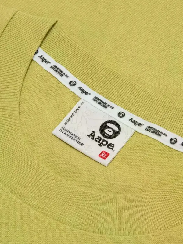 AAPE BY *A BATHING APE Ape Head Long-sleeved T-shirt - Yellow