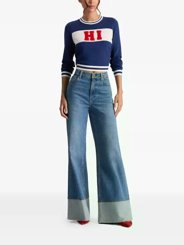 Alice + Olivia Appliqué Lettering Sweater