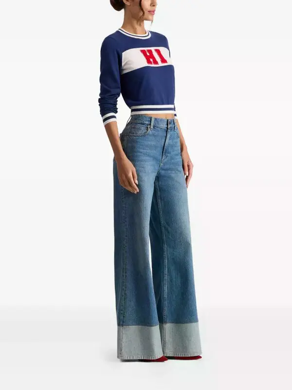 Alice + Olivia Appliqué Lettering Sweater