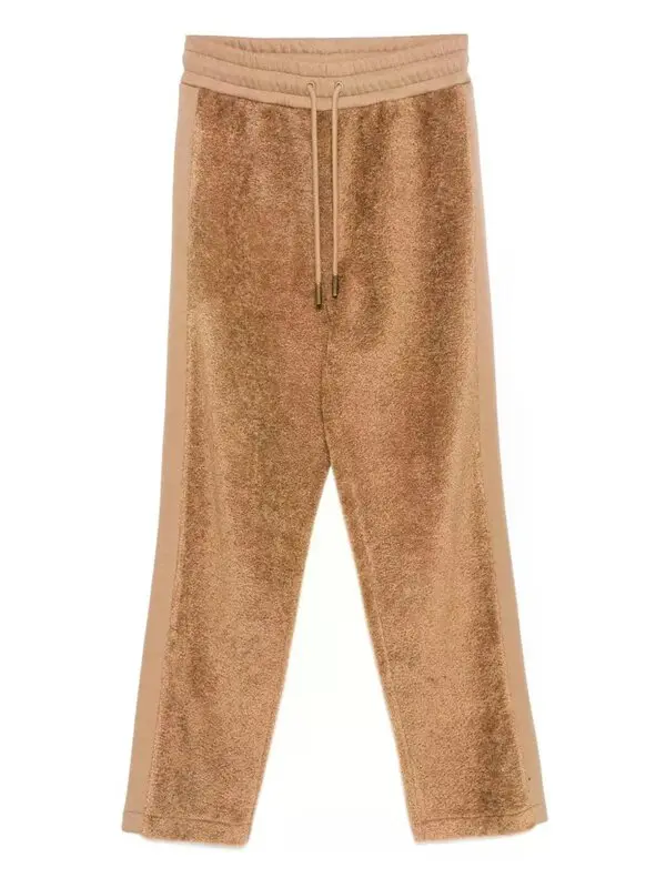 Moncler Teddy Panelled Track Pants - Brown