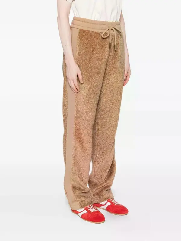 Moncler Teddy Panelled Track Pants - Brown