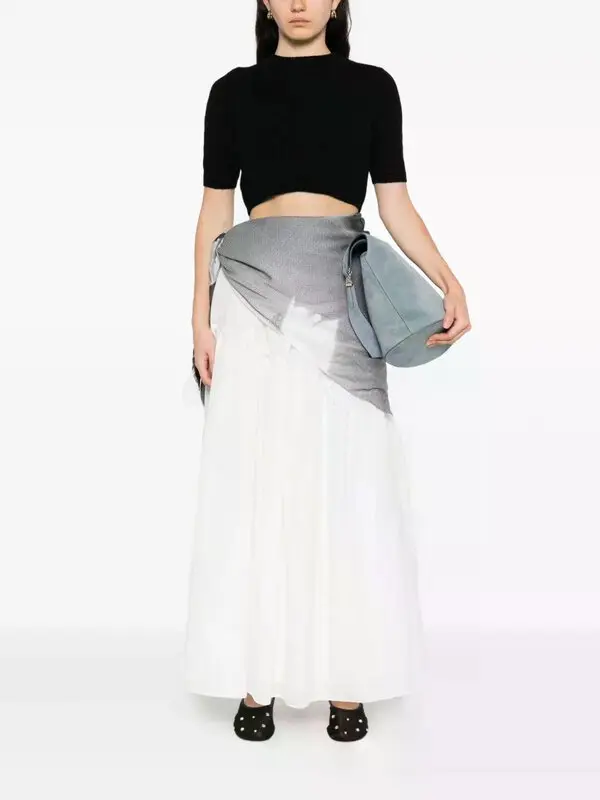 P.a.r.o.s.h Round Neck Short Sleeve Cropped Sweater