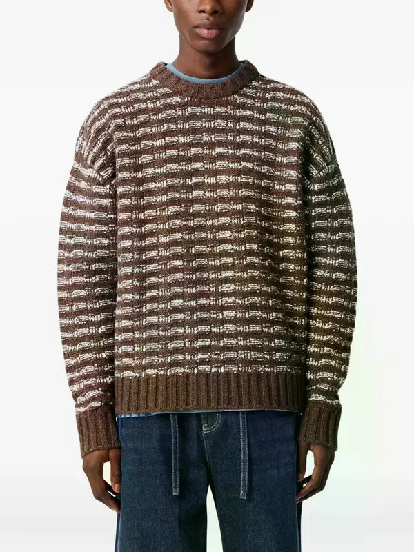 Axel Arigato Sonar Striped Wool Blend Sweater
