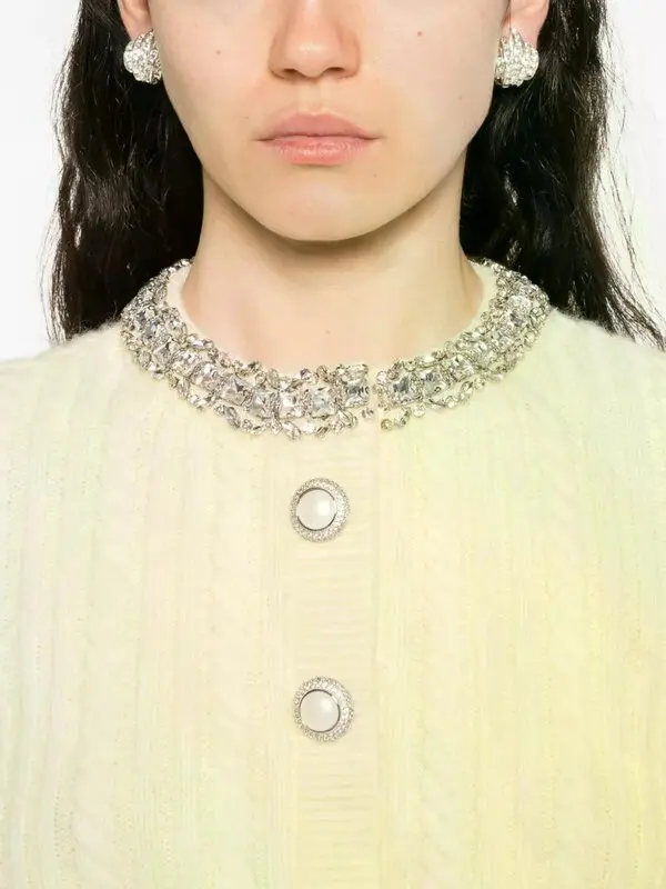 SELF-PORTRAIT Embellished Button-up Cardigan