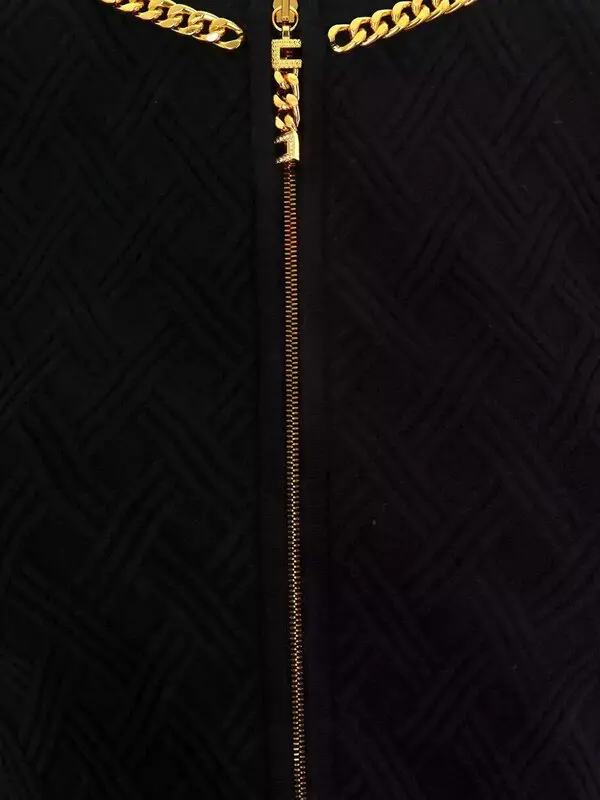 Elisabetta Franchi Chain-trimmed Diamond-pattern Cardigan